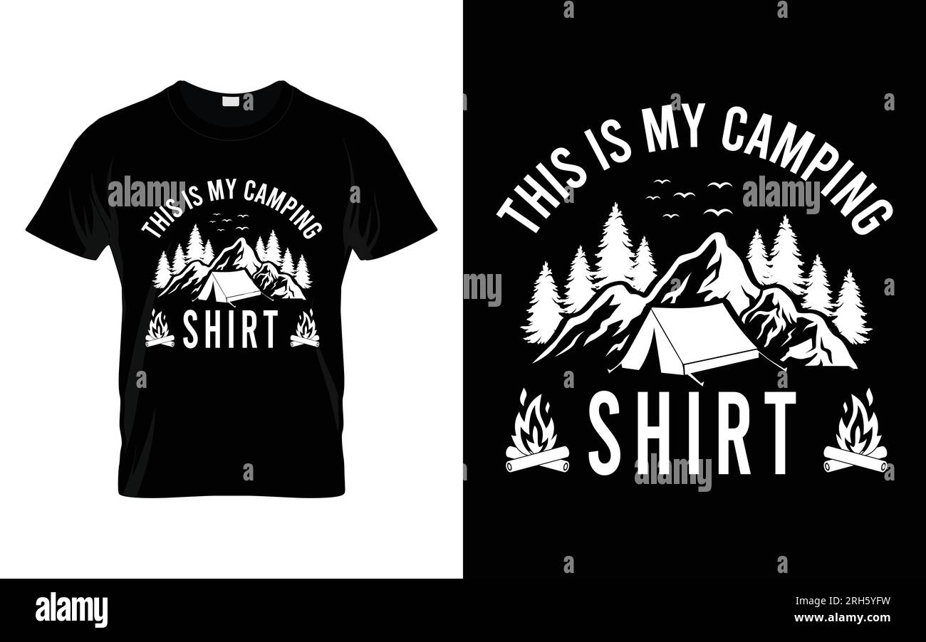 This is my camping shirt Funny Camping T-shirt design Stock Vector Image & Art - Alamy