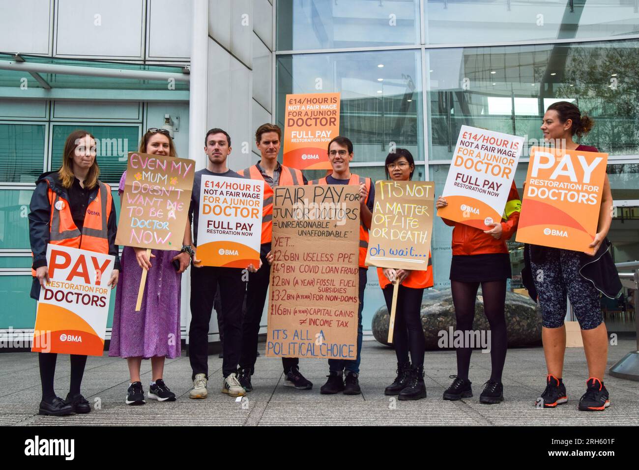 London, UK. 14th August 2023. British Medical Association (BMA) picket ...