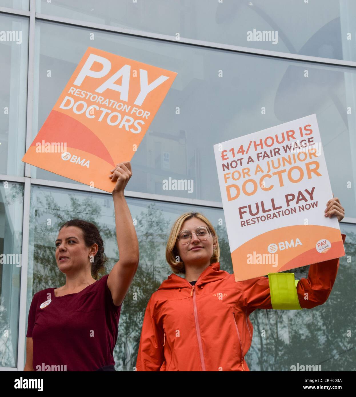 London, UK. 14th August 2023. British Medical Association (BMA) picket ...