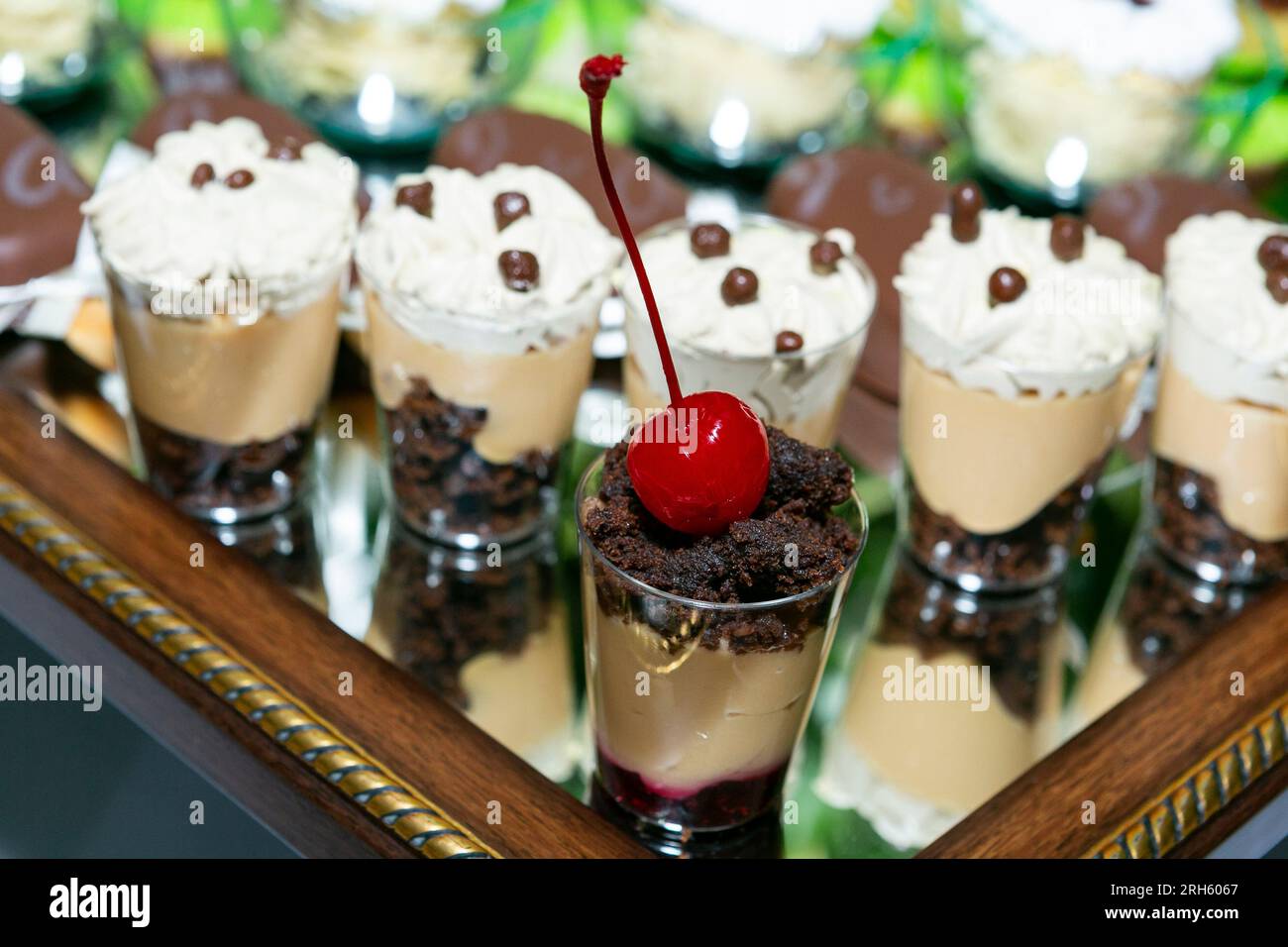 Social events; Individual Presentation Of Desserts For Guests At The ...