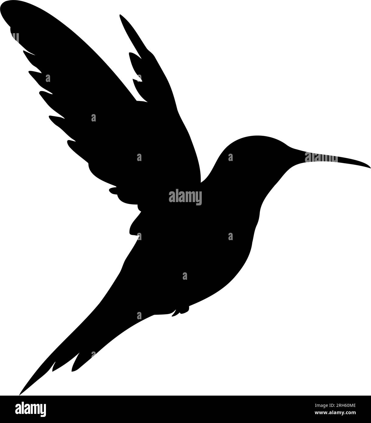 Hummingbird silhouette icon. Vector illustration Stock Vector Image ...