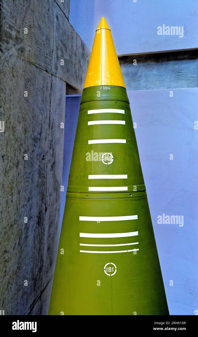 Patriot defense missile nose cone Imperial War Museum Duxford Stock ...