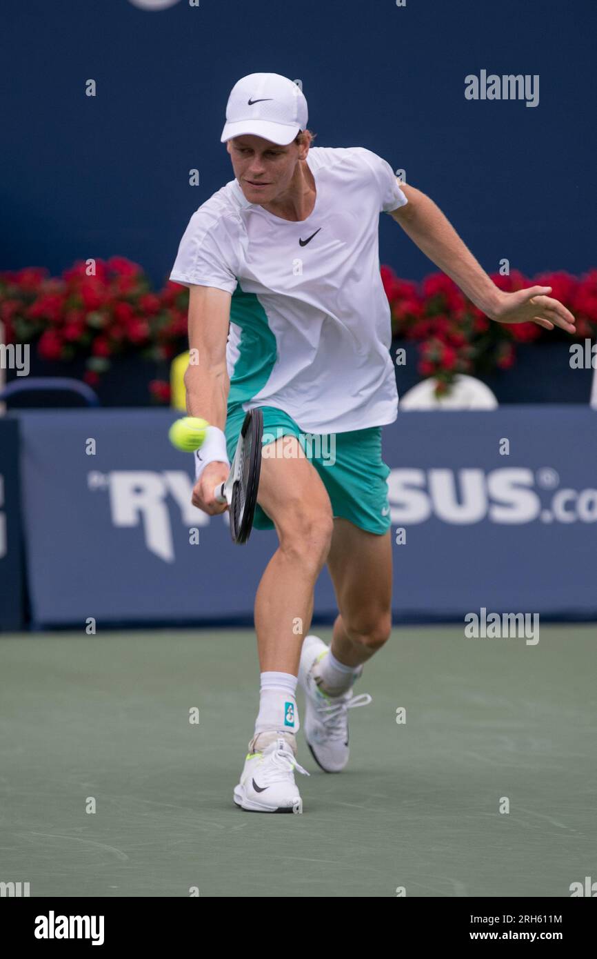TORONTO, OT - 13.08.2023: ATP MASTERS 1000 NATIONAL BANK OPEN - Italian Jannik Sinner faces ...