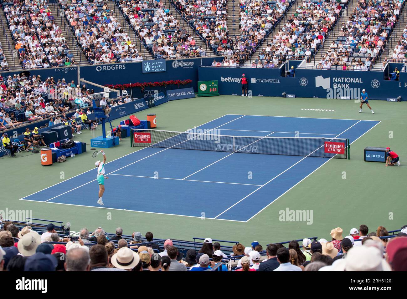 TORONTO, OT - 13.08.2023: ATP MASTERS 1000 NATIONAL BANK OPEN - Italian Jannik Sinner faces ...