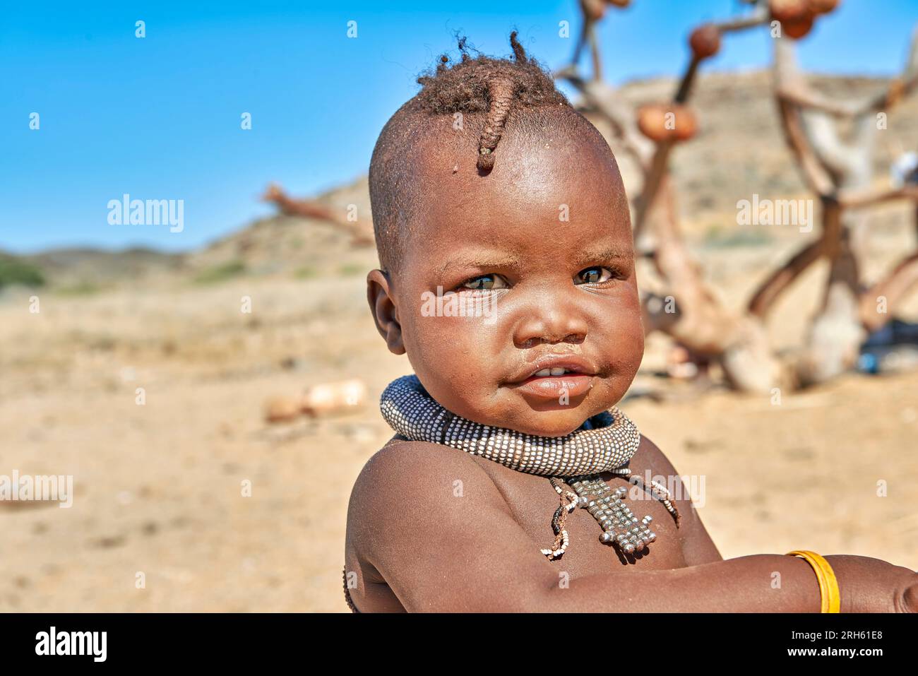 Namibia. Portrait of a Himba child in Kunene region Stock Photo - Alamy