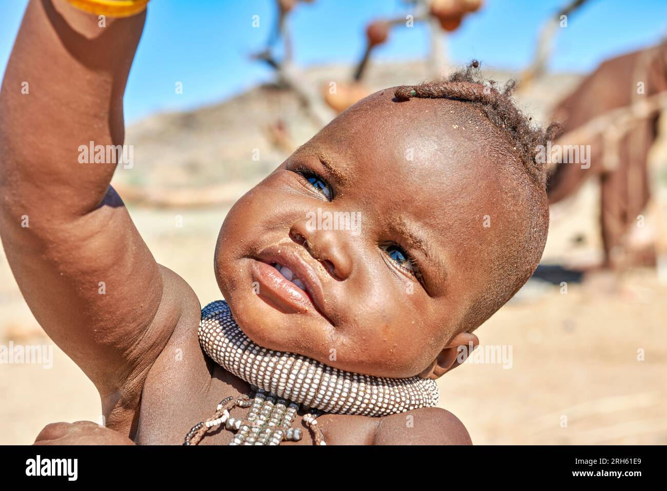 Namibia. Portrait of a Himba child in Kunene region Stock Photo - Alamy