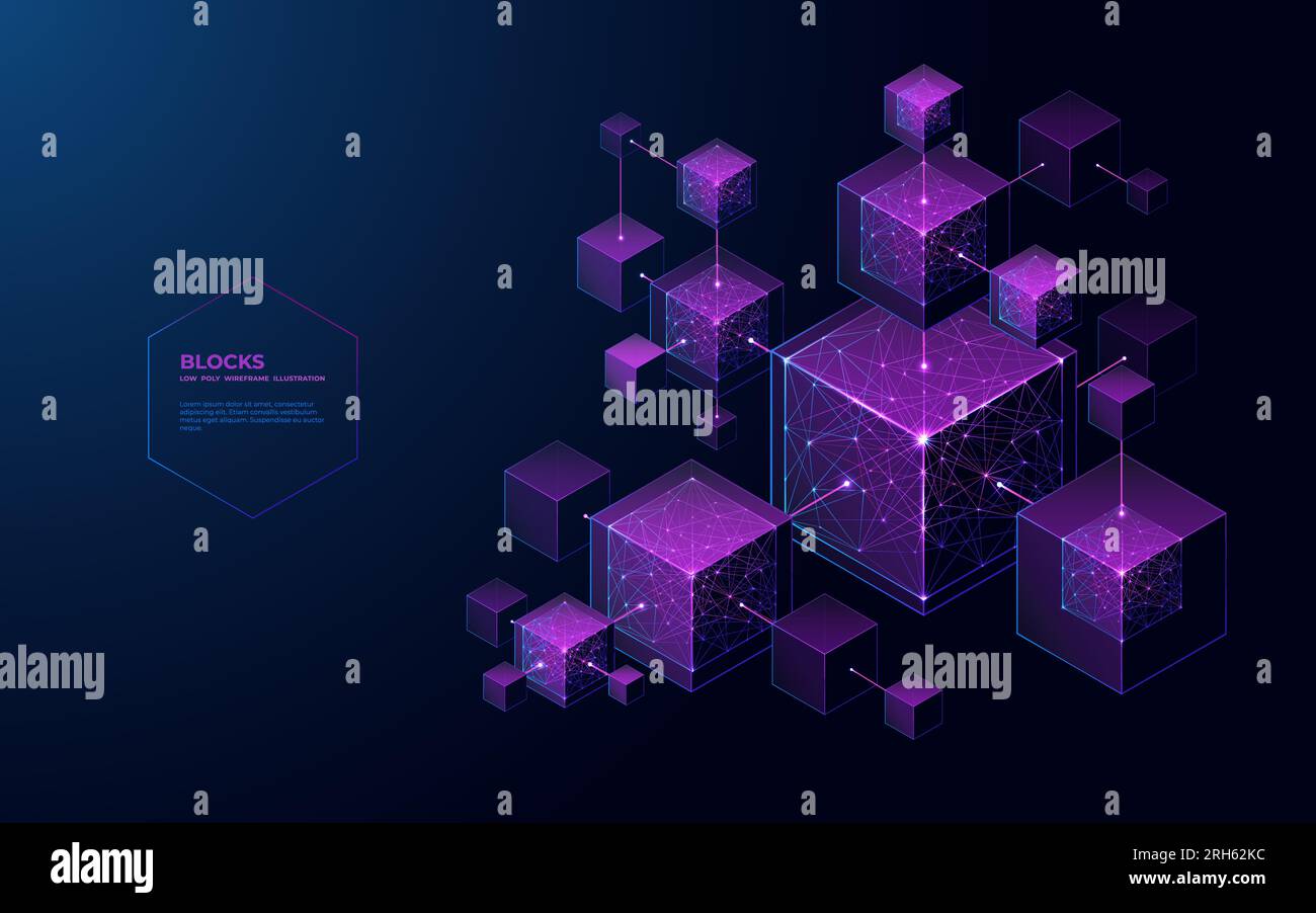 Abstract Blockchain On Technology Futuristic Background Stock Vector Image And Art Alamy