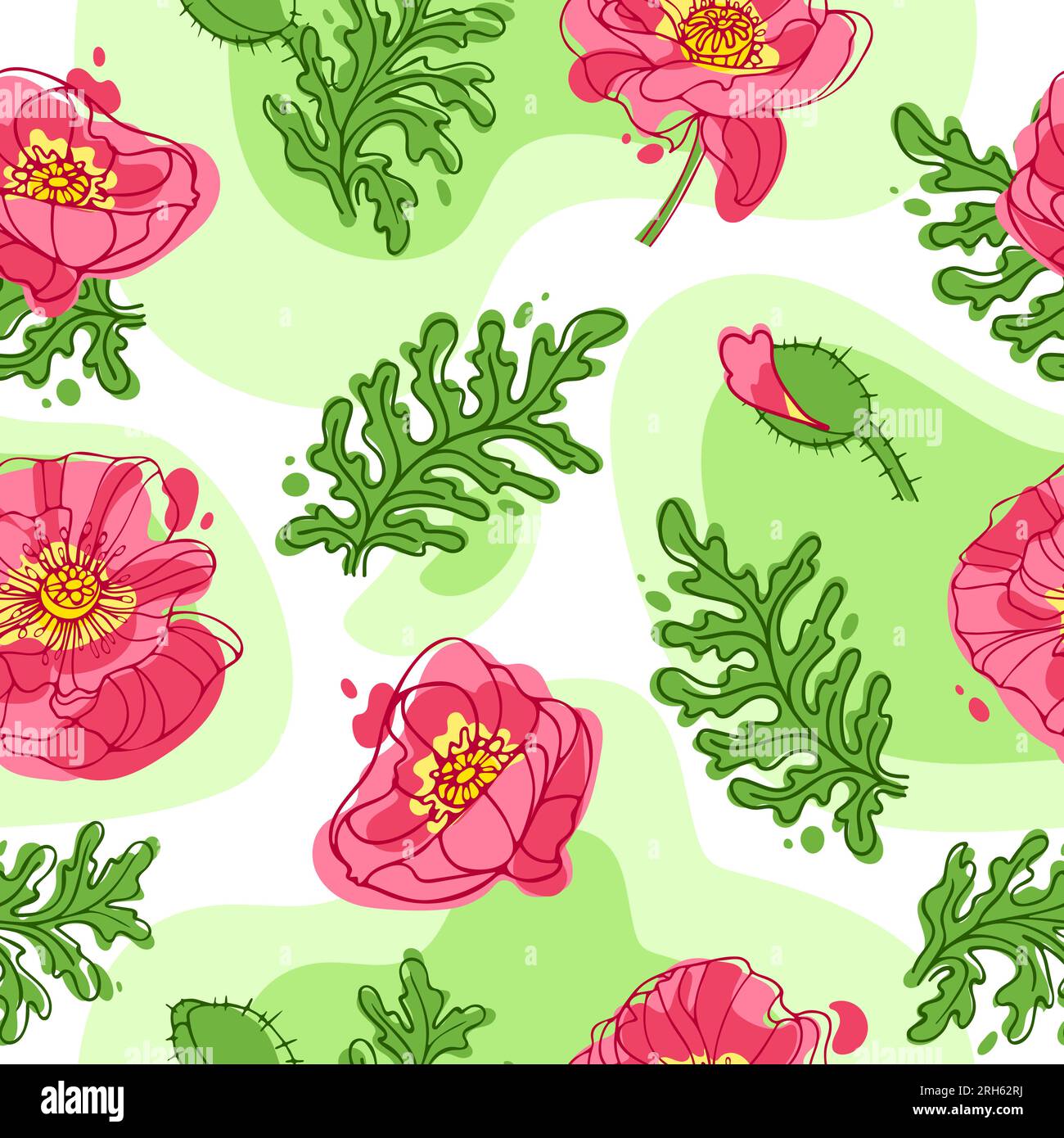 Yellow red peony botanical Stock Vector Images - Alamy