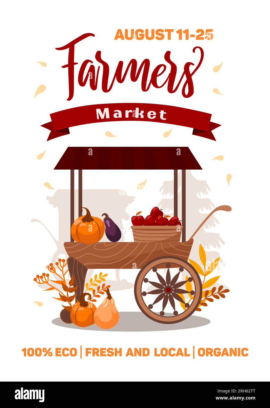 Fresh seasonal vegetables sale Stock Vector Images - Alamy