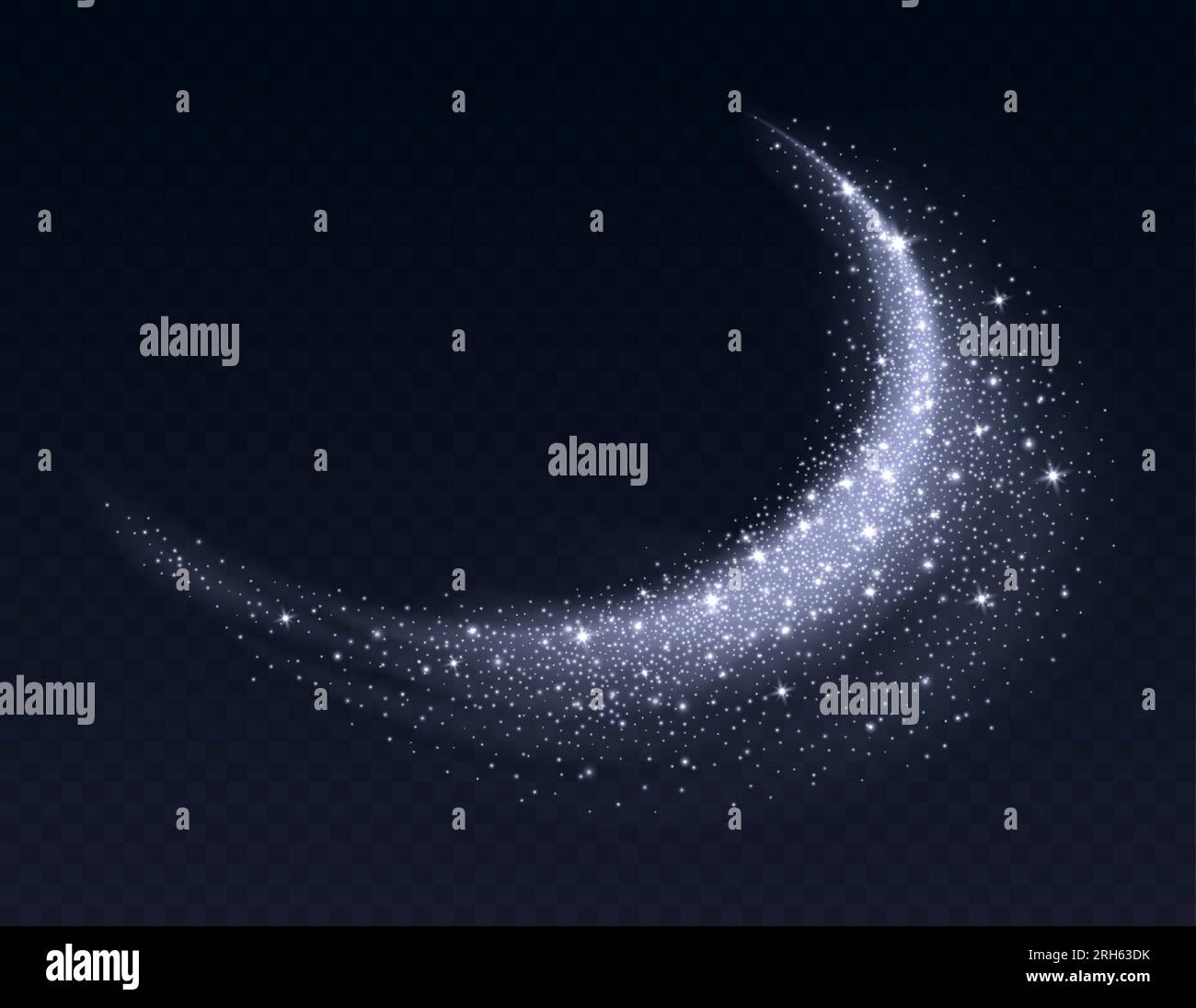 Silver dust cloud with sparkles isolated on dark background. Stardust sparkling background Stock ...