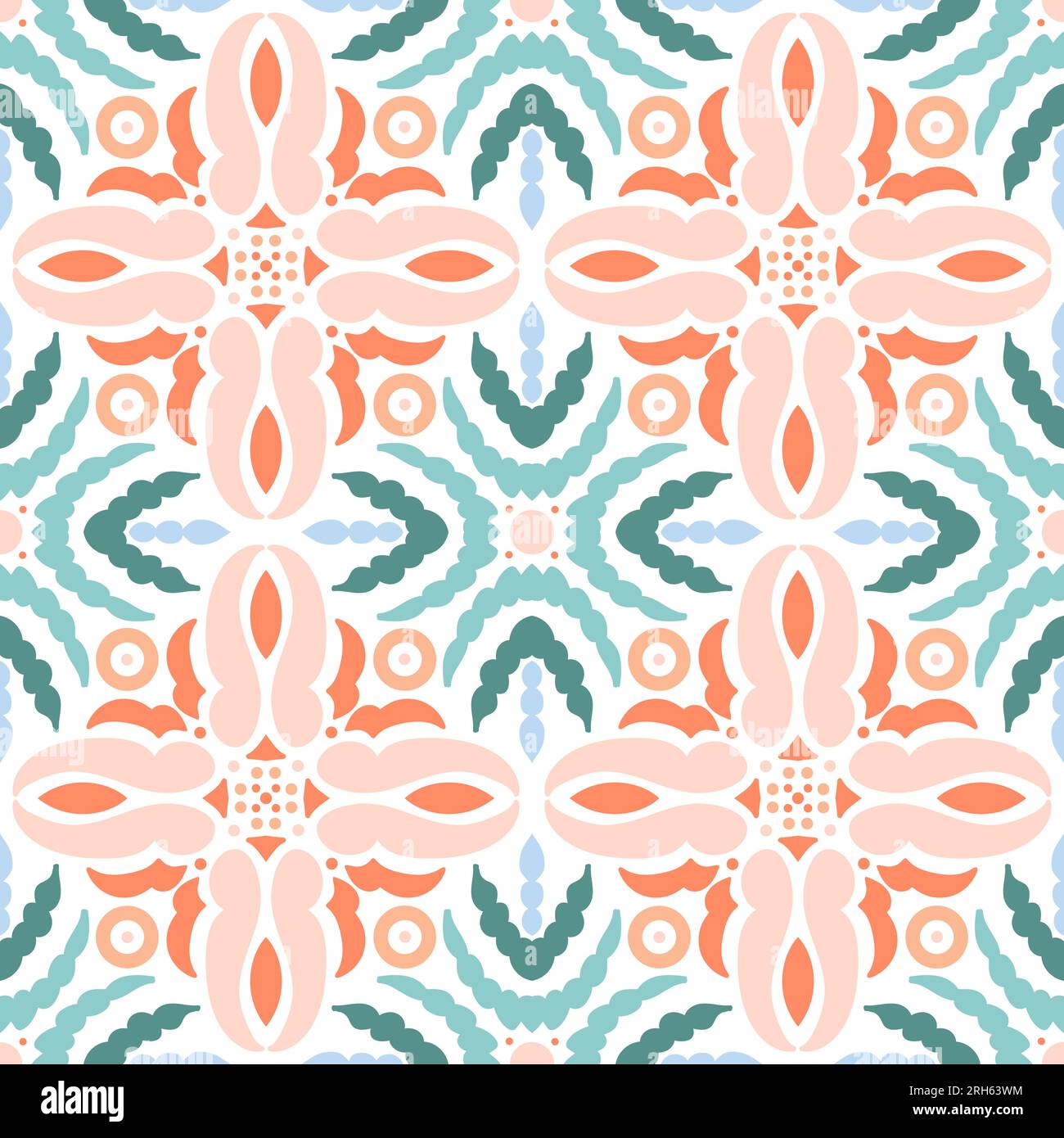 Mughal flower pattern Stock Vector Images - Alamy