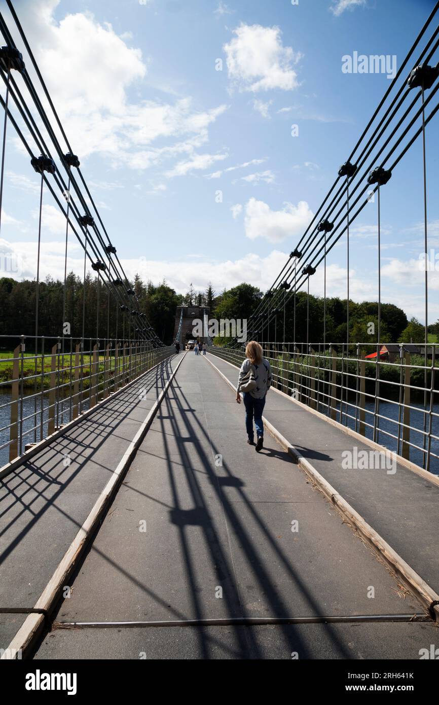 Union Chain Bridge over the River Tweed between Hutton, Berwickshire ...
