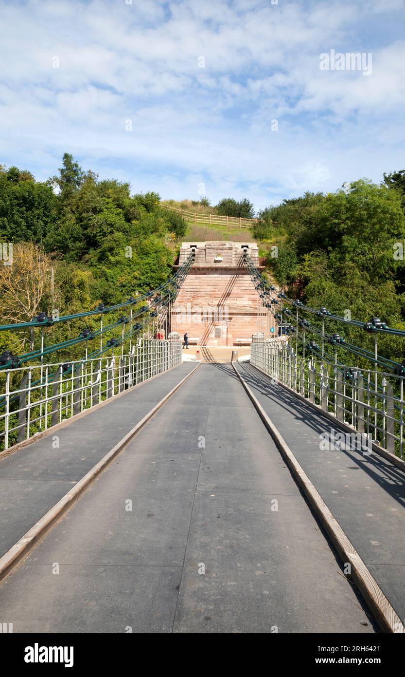 Union Chain Bridge over the River Tweed between Hutton, Berwickshire ...