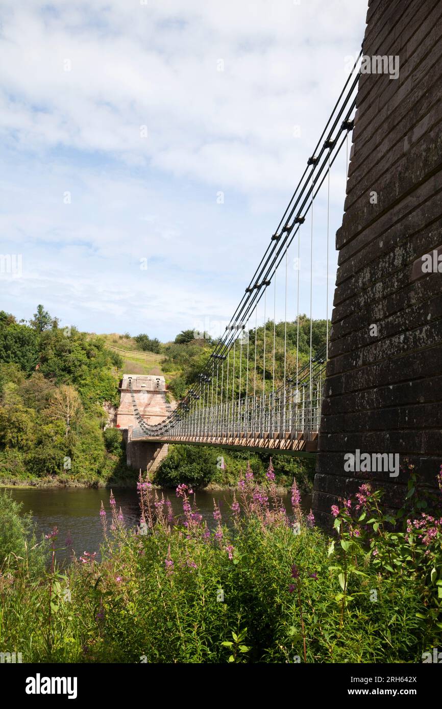 Union Chain Bridge over the River Tweed between Hutton, Berwickshire ...