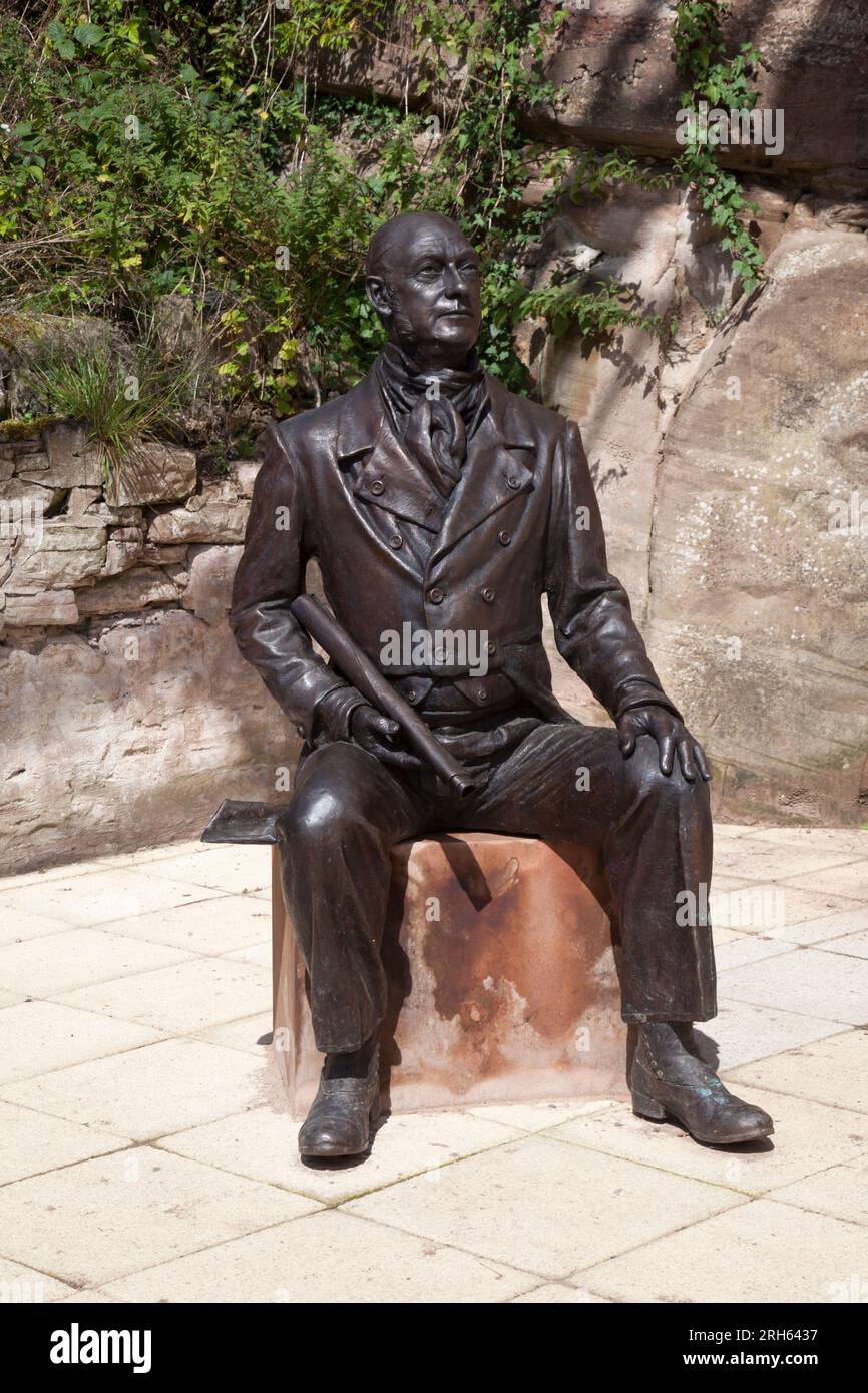 Bronze statue of Capt. Samuel Brown R.N. who designed the Union Chain ...