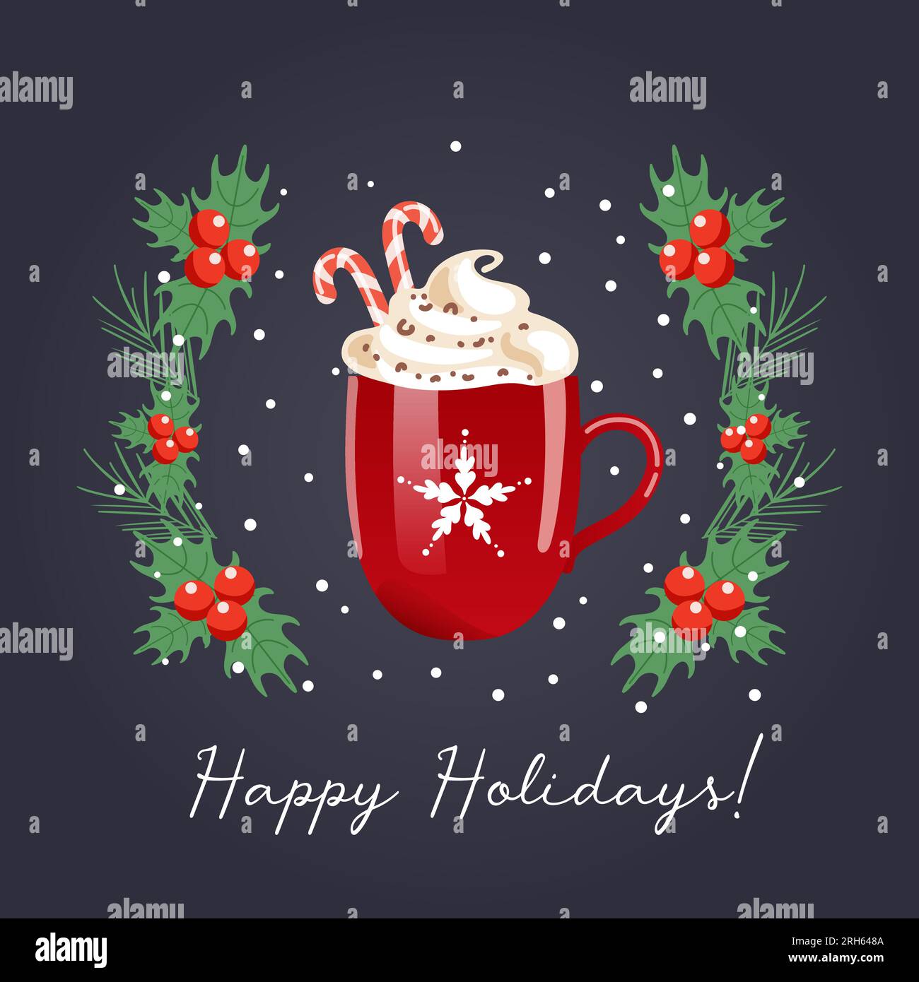 Cozy holiday mug coffee Stock Vector Images - Alamy