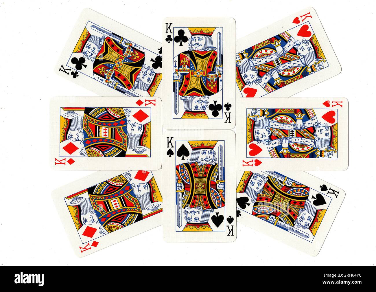Vintage playing cards showing a display of kings Stock Photo - Alamy