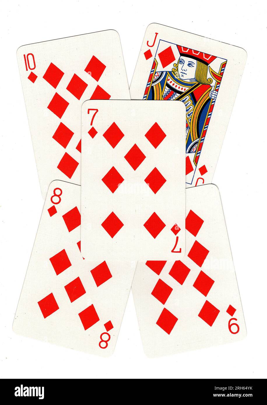 Straight flush hearts from hi-res stock photography and images - Alamy