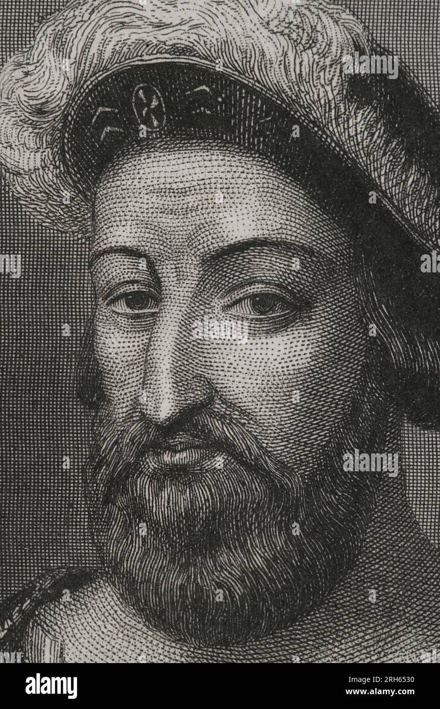 Francis I (1494-1547). King of France from 1515 to 1547. Portrait ...