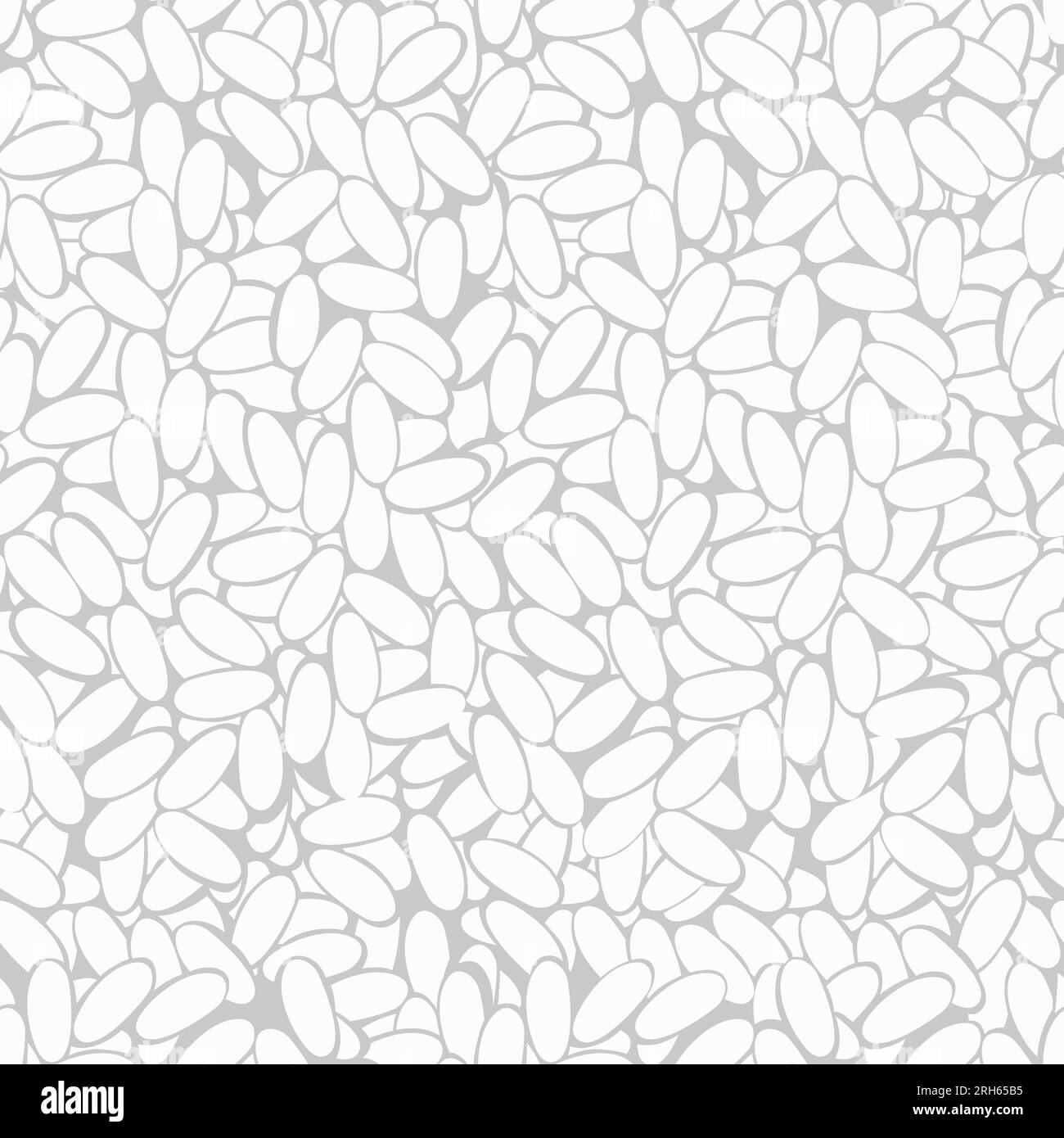 A simple drawing of rice grains on a gray background. Seamless pattern ...