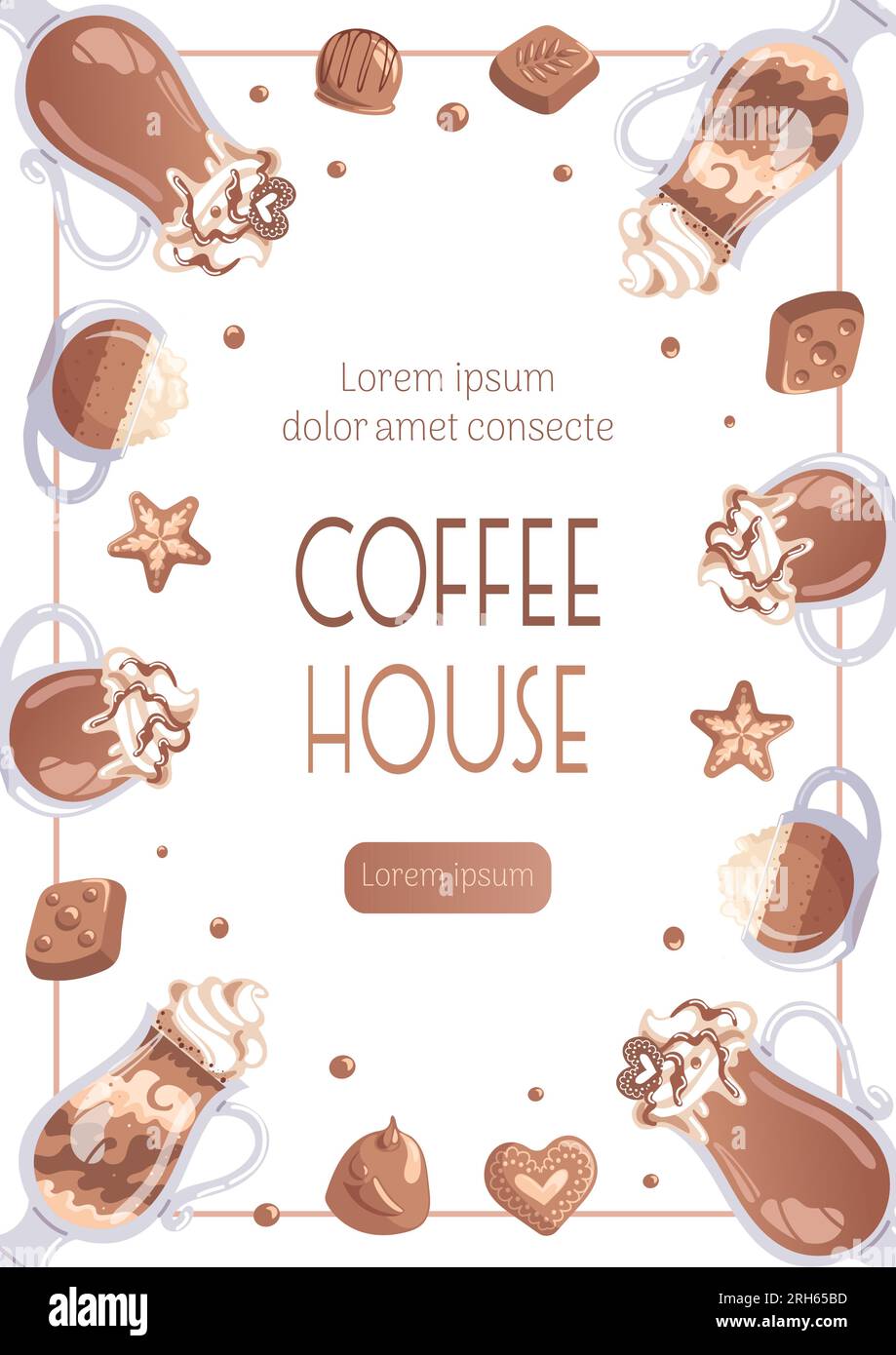 Hot chocolate rich in glass Stock Vector Images - Alamy