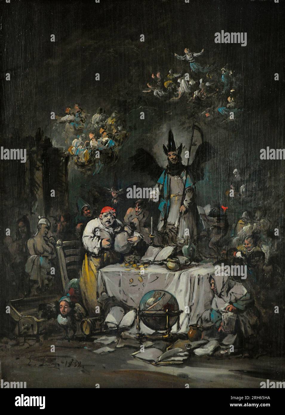 Eugenio Lucas Velazquez (1817-1870). Spanish painter. Allegoric ...