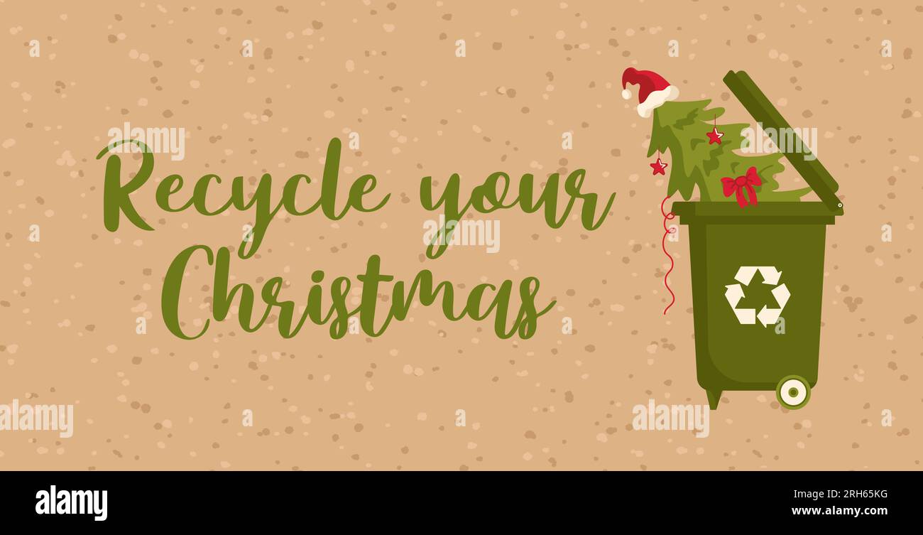 Christmas tree in bin Stock Vector Images - Alamy