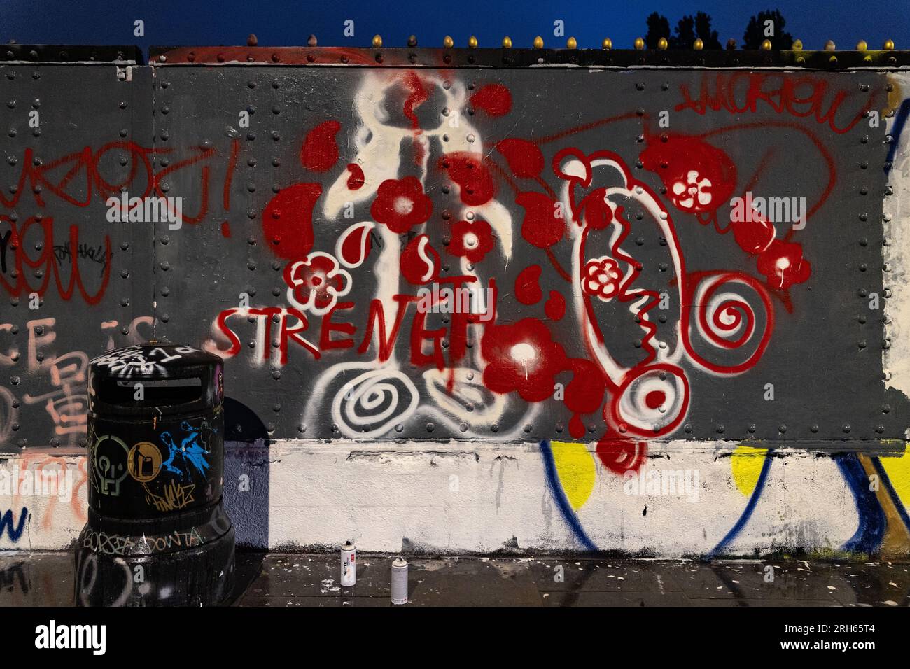 Anti-Beijing counter-slogans are seen in Brick Lane. "Brick Lane in ...
