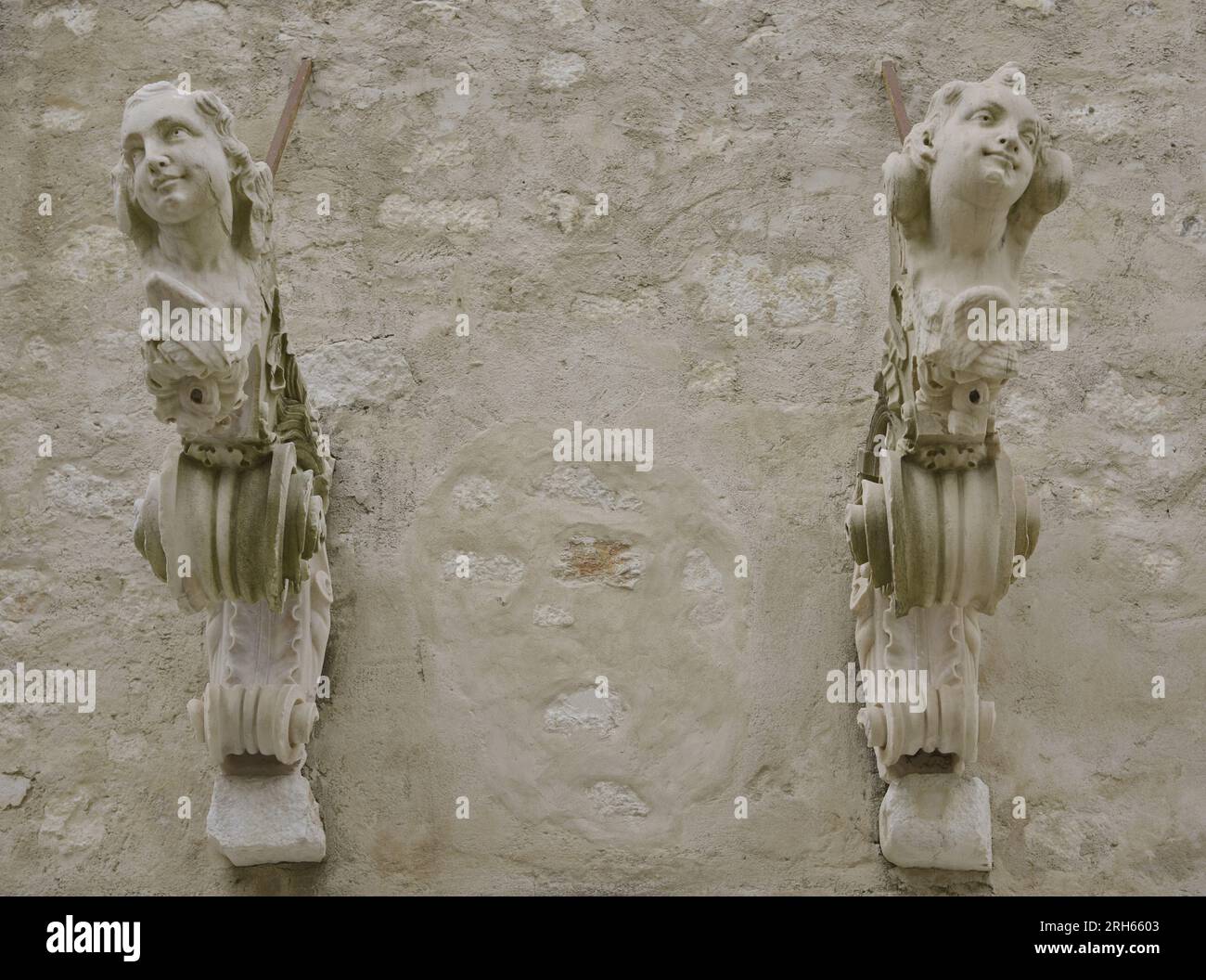 Corbels with angels, 18th century. From the Church of Santo Antao ...