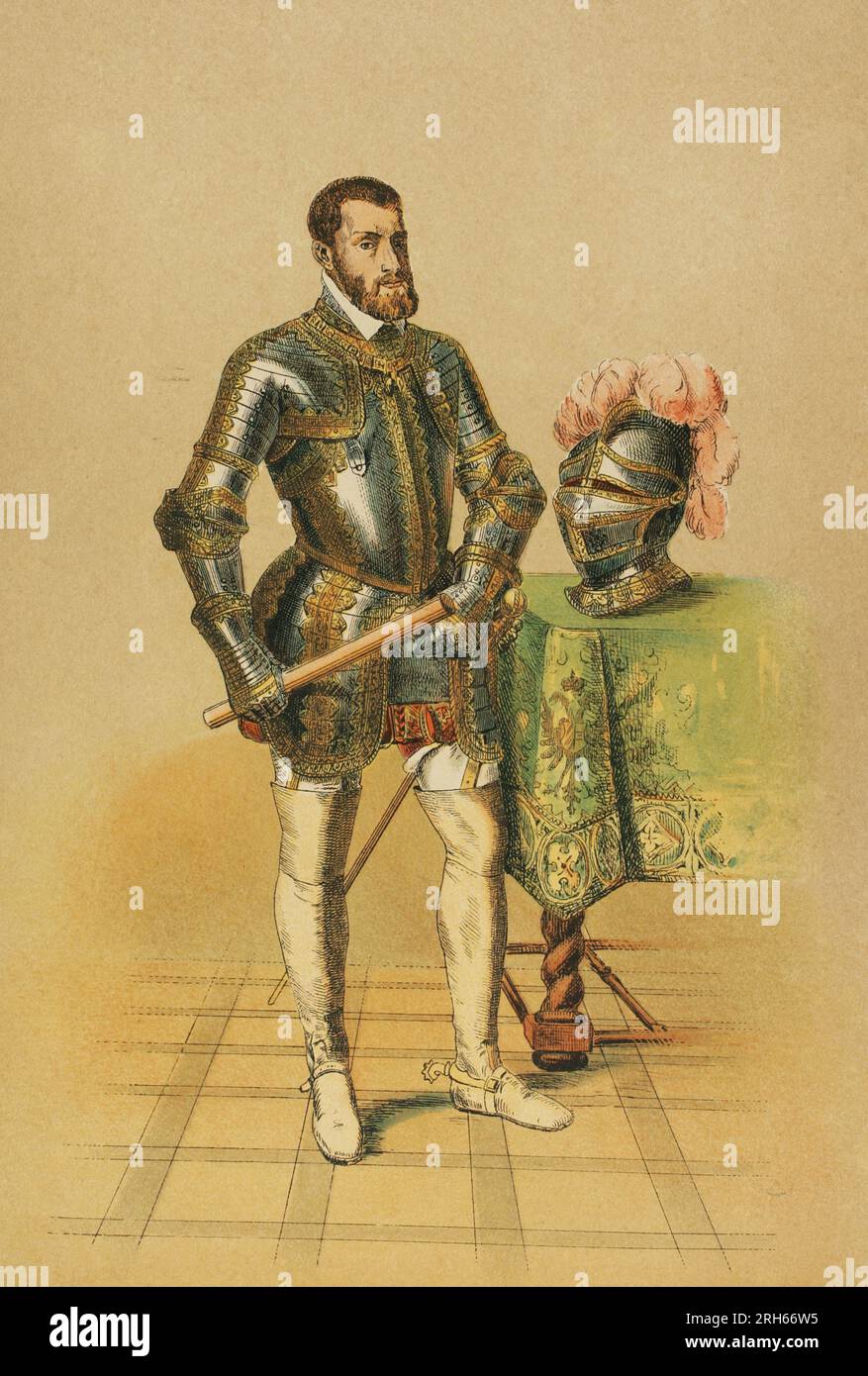 Charles V (1500-1558). Holy Roman Emperor and Archduke of Austria (1519 ...