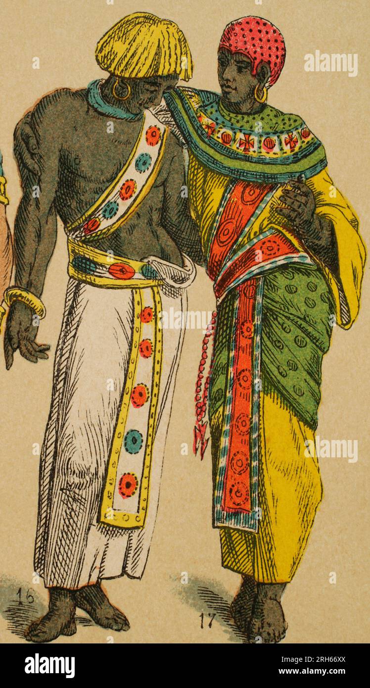 Ancient Egypt. From left to right; 16: belt-like sash narrow and long ...