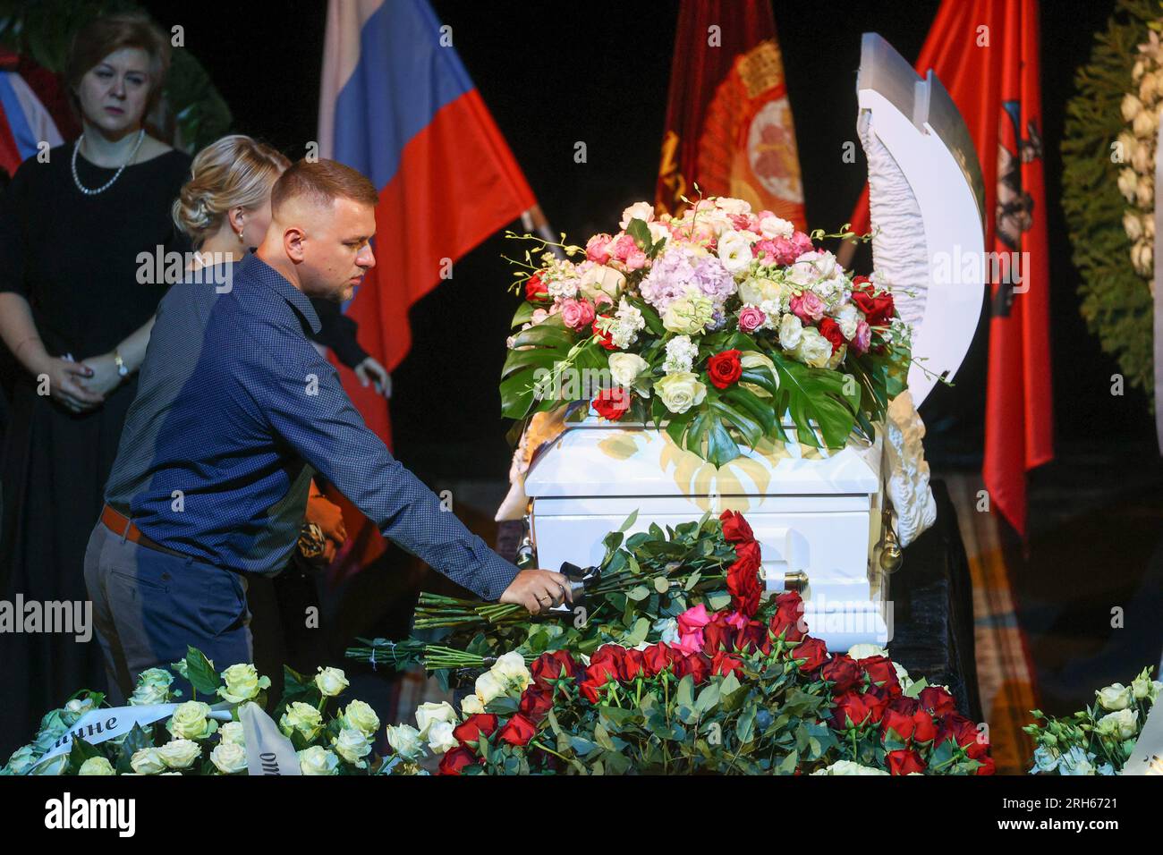 12.08.2023. Russia. Moscow. Farewell ceremony with actress Vera ...