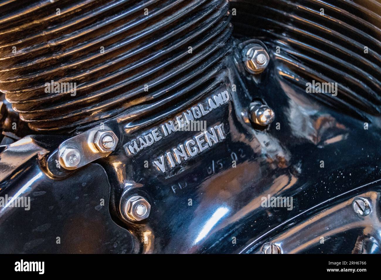 Motorcycles Parts, Vincent, Black Shadow Engine Stock Photo - Alamy