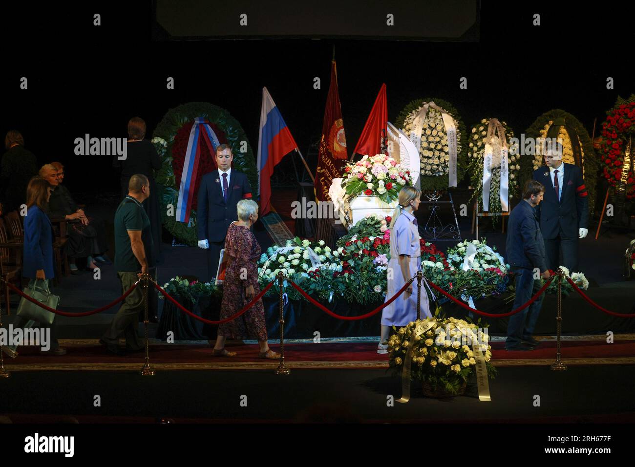 12.08.2023. Russia. Moscow. Farewell ceremony with actress Vera ...