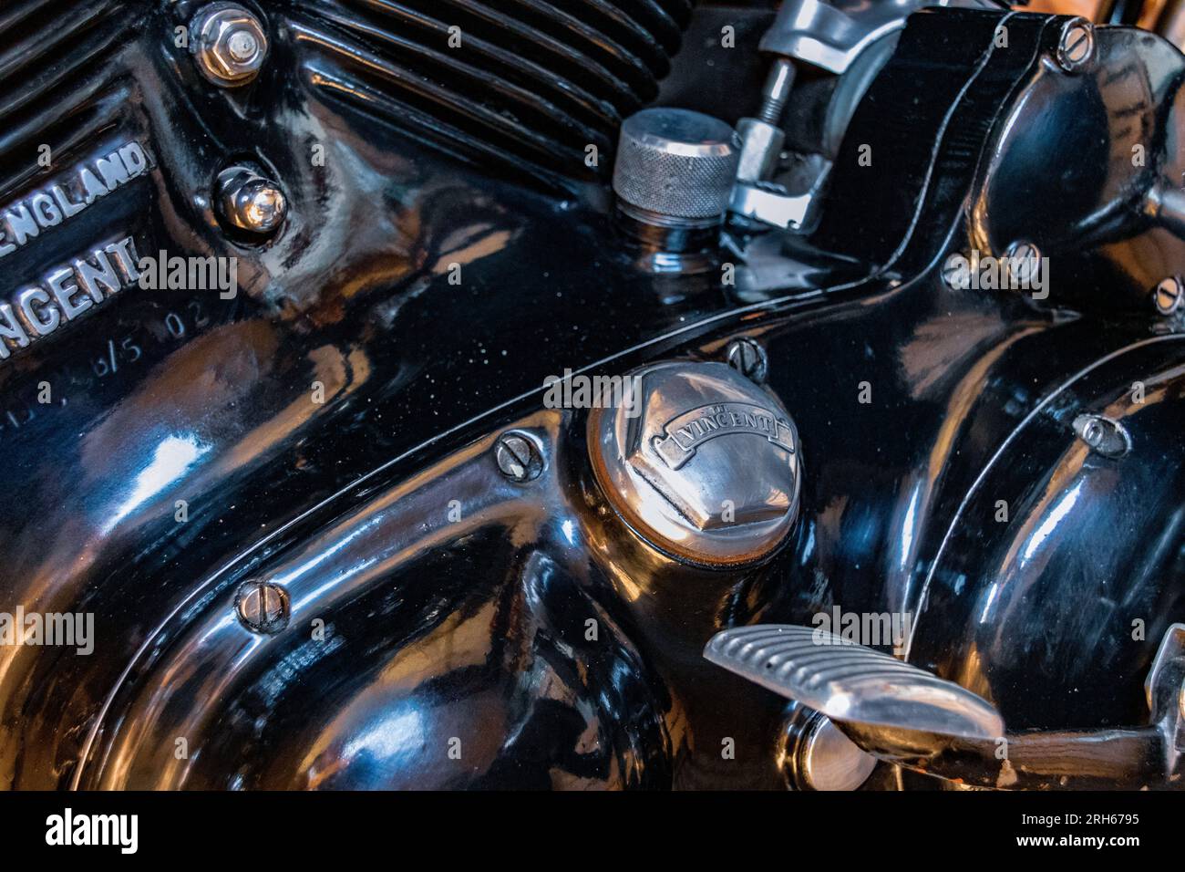 Motorcycles Parts, Vincent, Black Shadow Engine Stock Photo - Alamy
