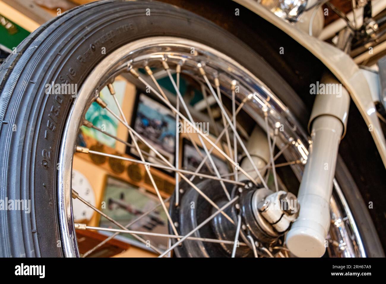 Motorcycles Parts, Velocette LE Front Wheel Stock Photo - Alamy
