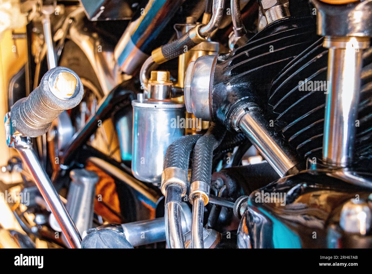 Motorcycles Parts, Vincent, Black Shadow Stock Photo - Alamy