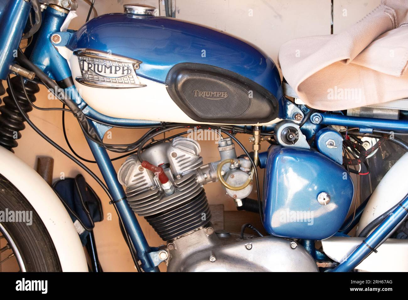 Motorcycles Parts, Triumph Tiger Cub Stock Photo - Alamy