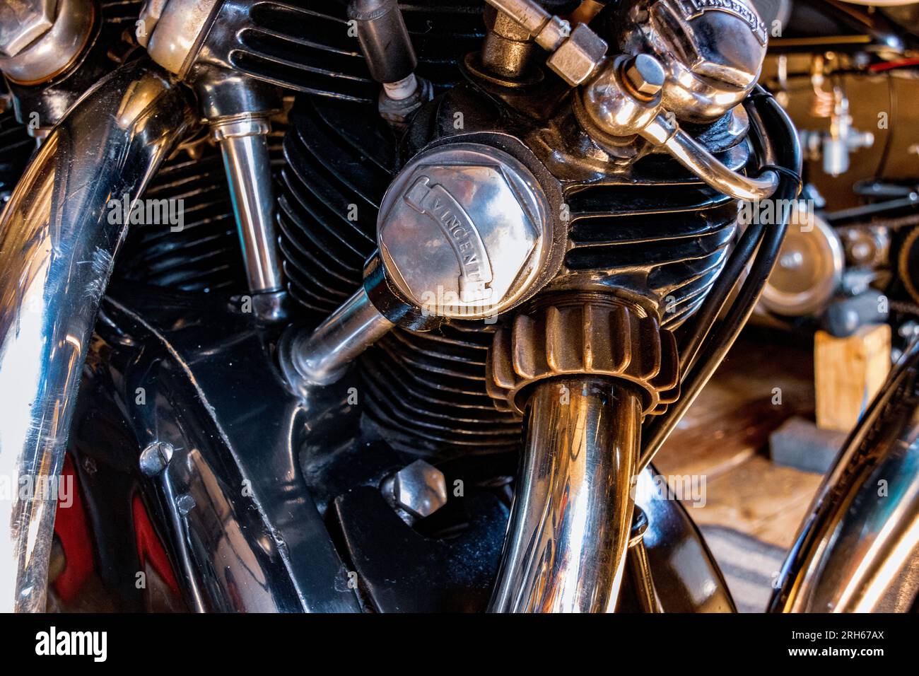 Motorcycles Parts, Vincent, Black Shadow Stock Photo - Alamy