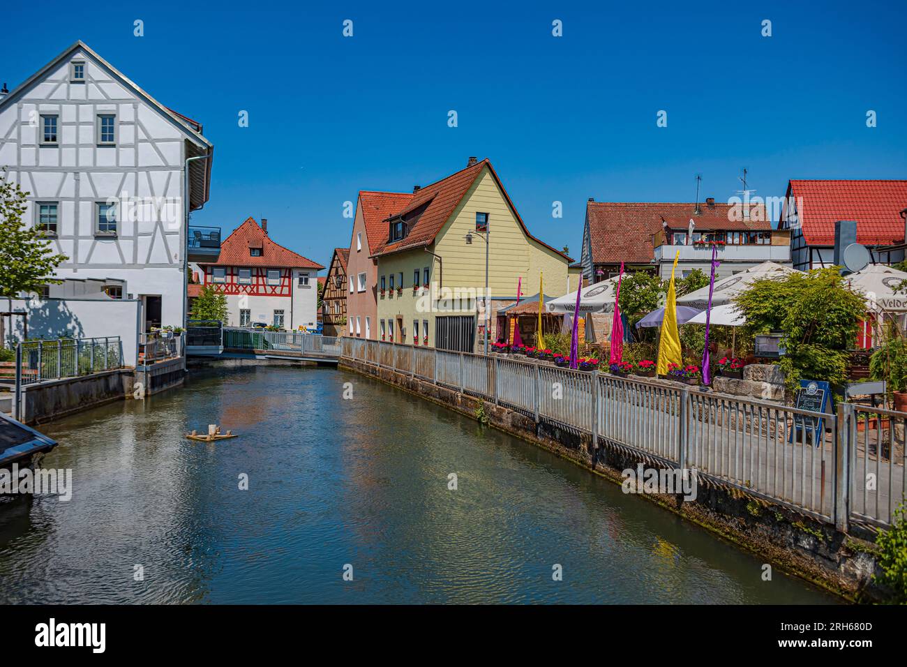 FORCHHEIM, GERMANY - CIRCA AUGUST, 2021: The Wiesent and Klein Venedig ...