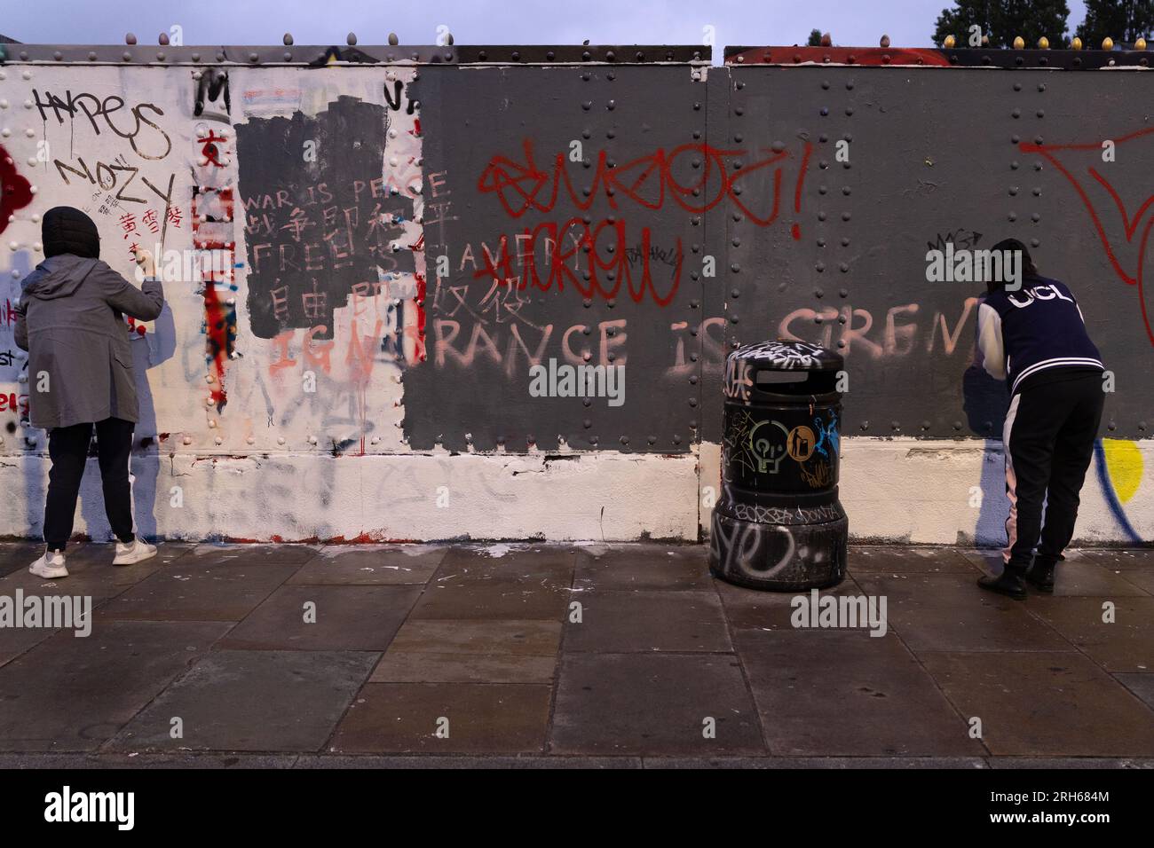 Activists from wearechainwoman paint Anti-Beijing counter-message in ...