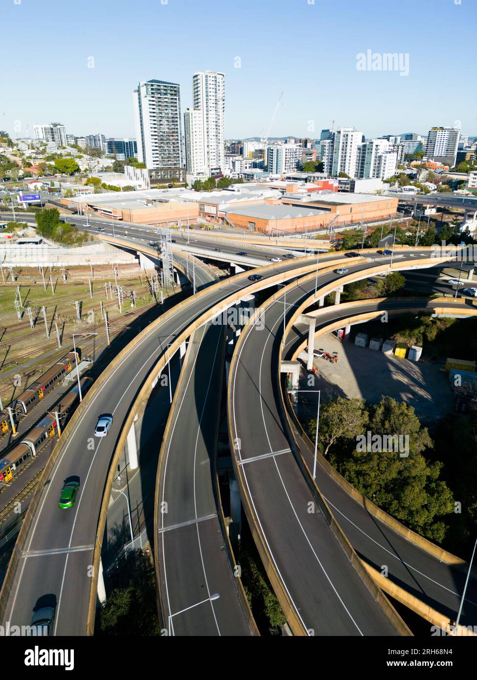 Bowen Hills Interchange in Brisbane Australia Stock Photo - Alamy