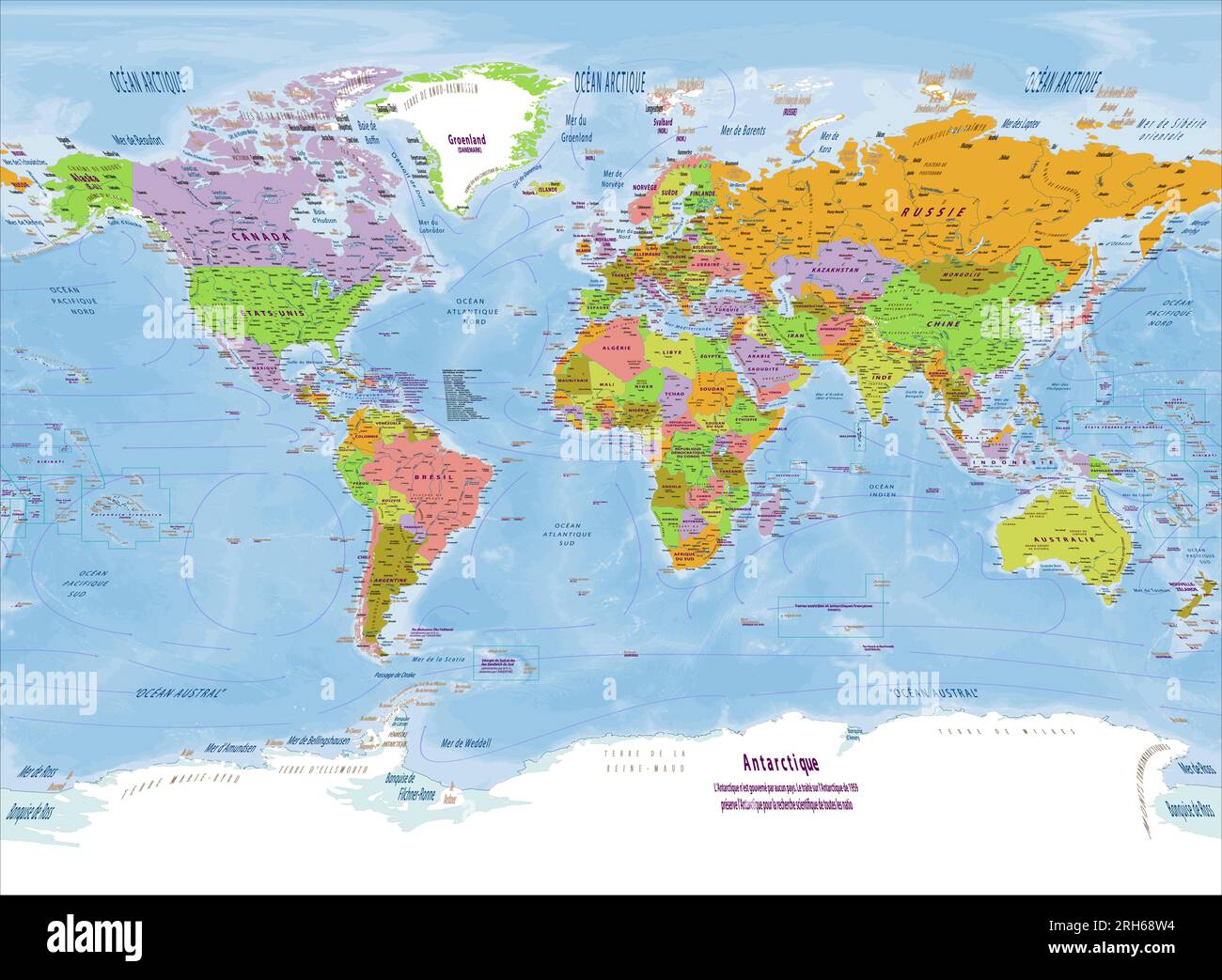 French Language World Map