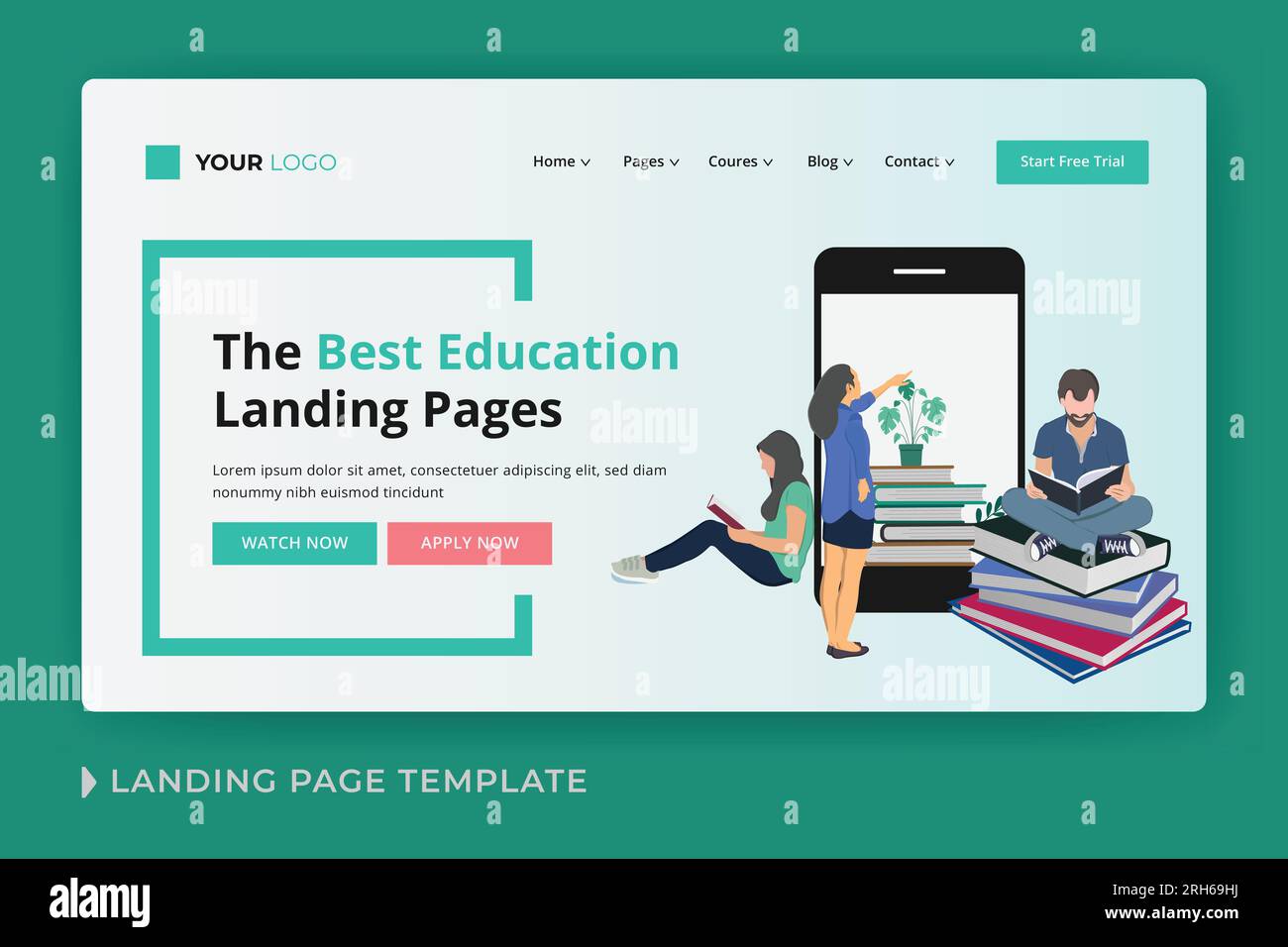 Illustration of computer and books hi-res stock photography and images ...