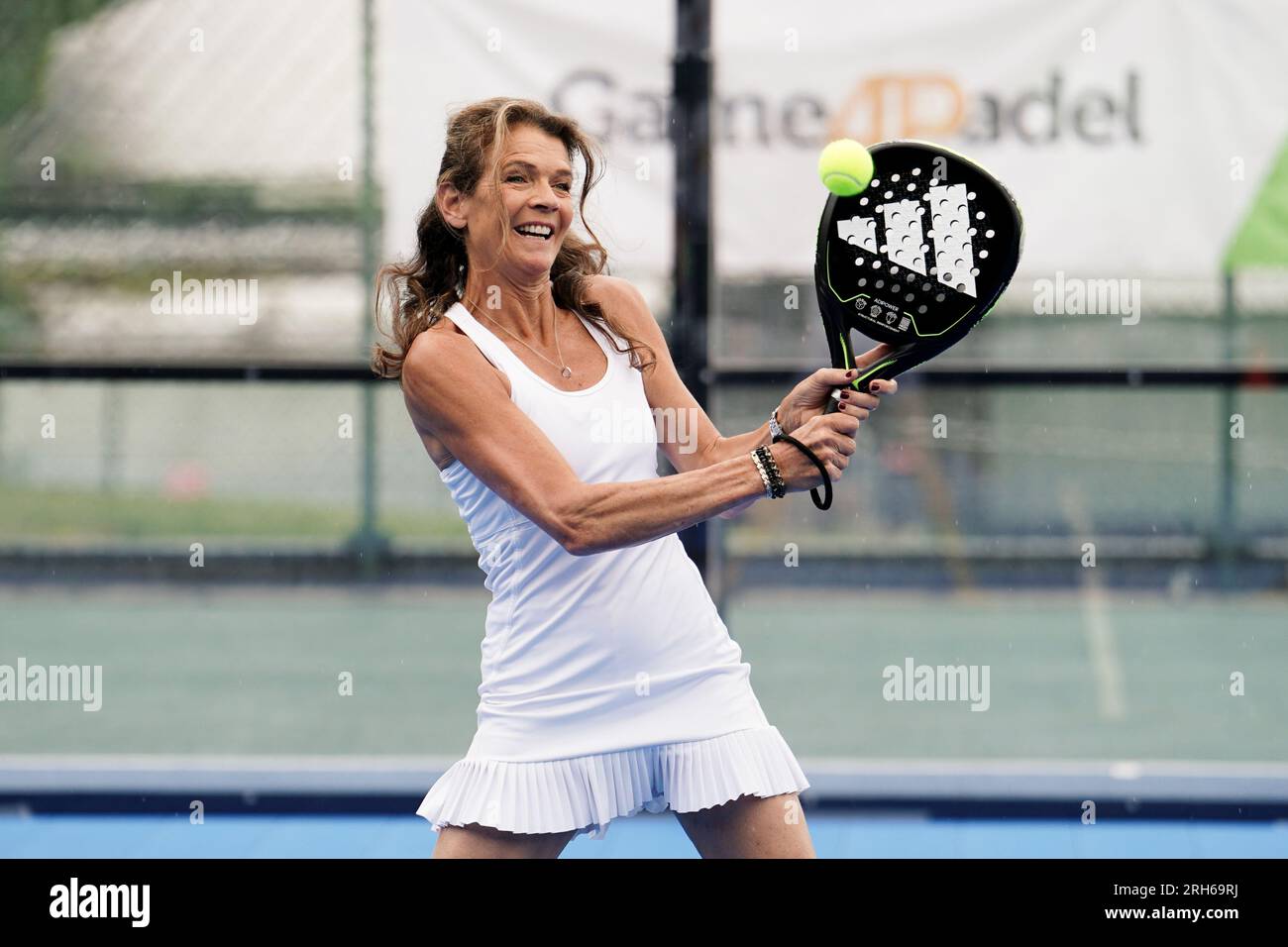 Former tennis player Annabel Croft at the opening of the new padel ...