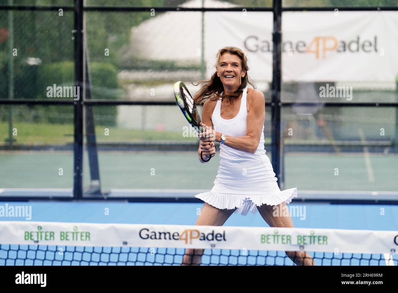 Former tennis player Annabel Croft at the opening of the new padel ...
