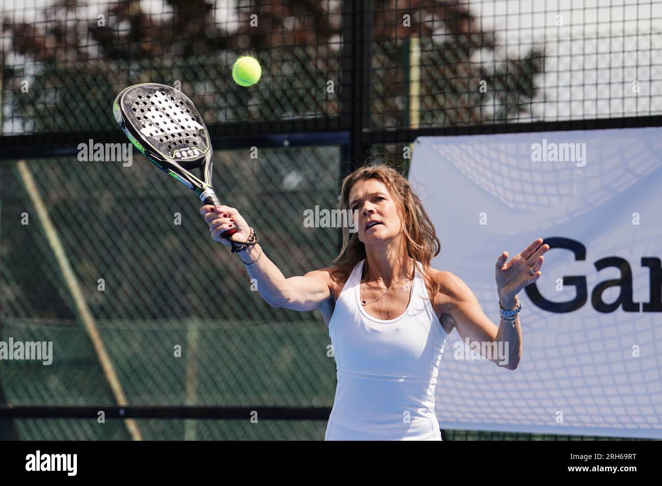 Former tennis player Annabel Croft at the opening of the new padel ...