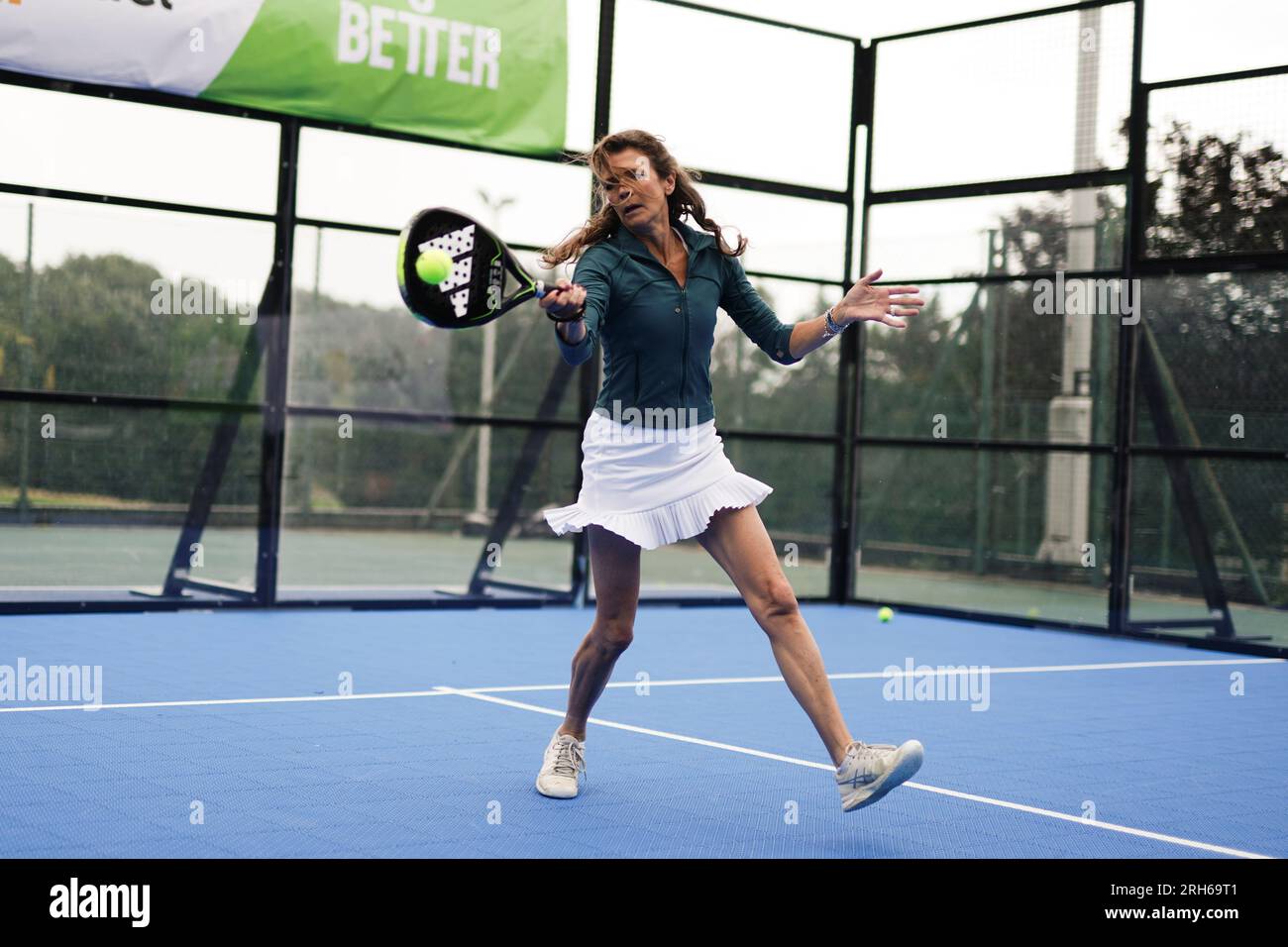 Former tennis player Annabel Croft at the opening of the new padel ...
