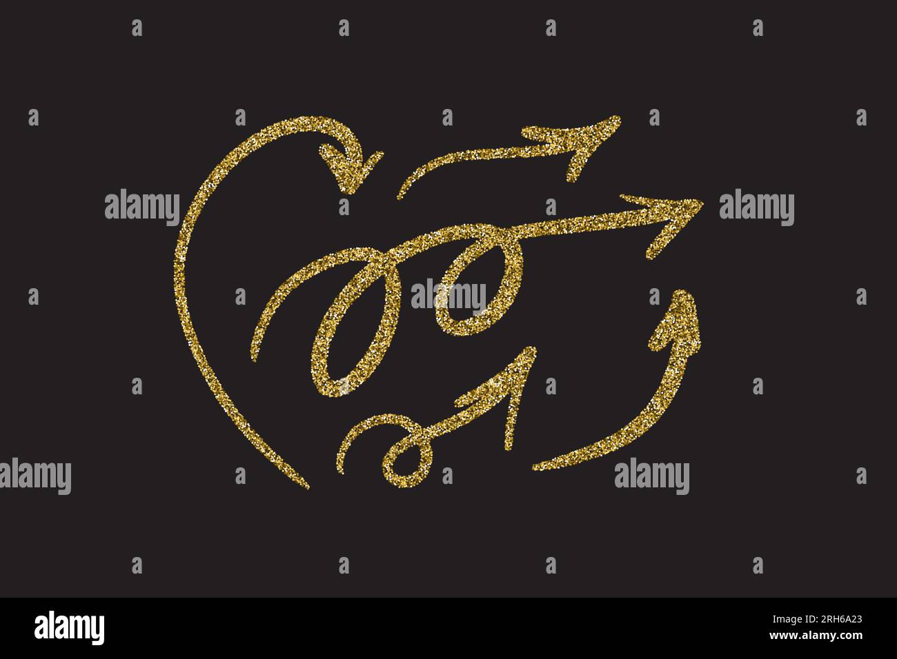 Vector hand drawn curved arrows drawing curve arrow hi-res stock ...