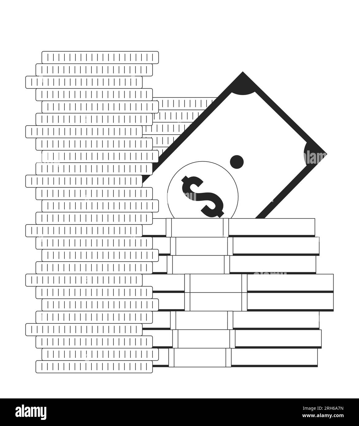 Savings Flat Monochrome Isolated Vector Object Stock Vector Image And Art